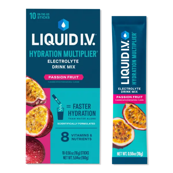 LIQUID I.V. Hydration Multiplier Electrolyte Drink Mix Passion Fruit