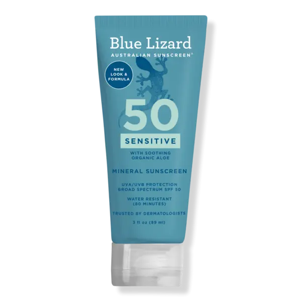 BLUE LIZARD AUSTRALIAN SUNSCREEN Sensitive Mineral Sunscreen Lotion Spf 50