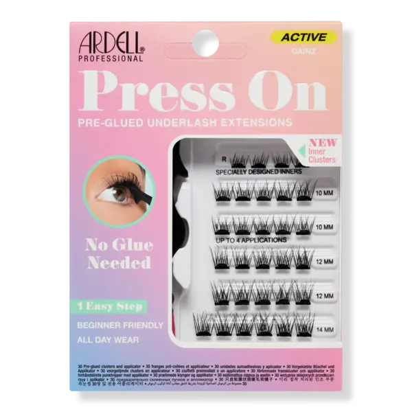 ARDELL Active Press On Pre-glued Underlash Extensions Gainz - One-color