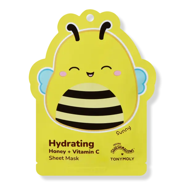 TONYMOLY Squishmallows Hydrating Printed Essence Facial Sheet Masks Sunny Honey