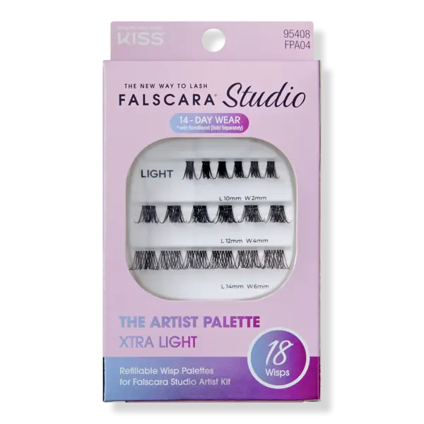 Kiss Falscara Studio Palette Lash Extension Refill Kit Xtra Light