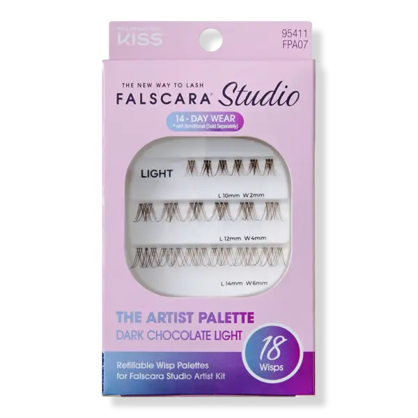 Kiss Falscara Studio Palette Lash Extension Refill Kit Dark Chocolate Light