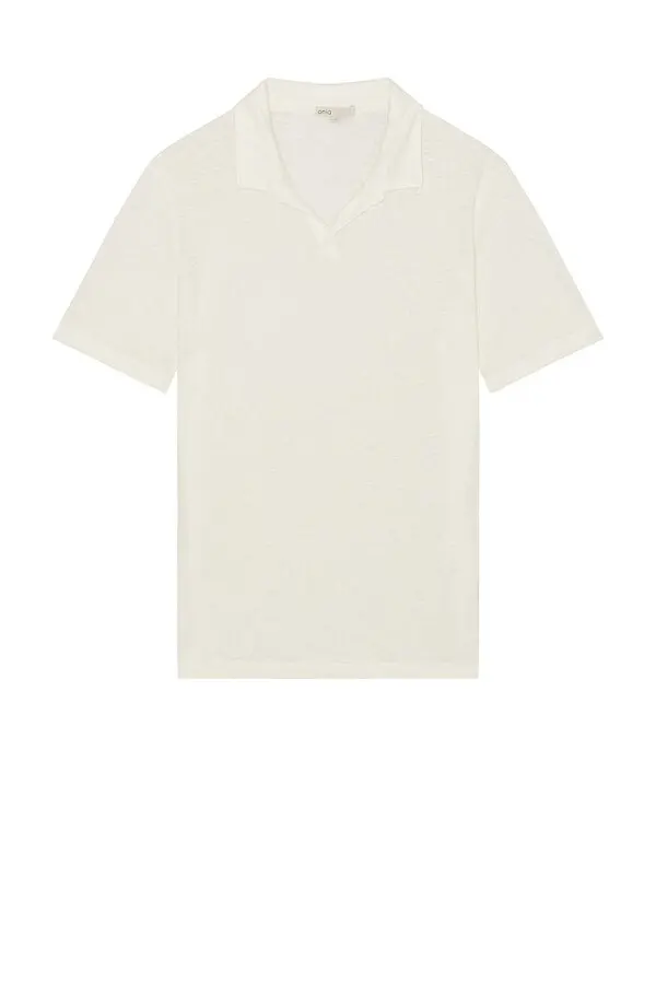 Onia Shaun Linen Polo - White