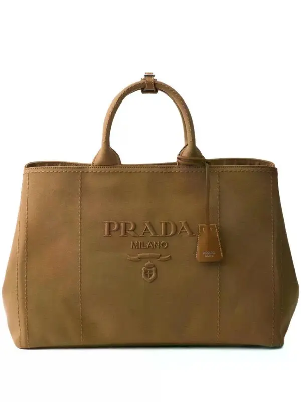 Prada Logo-embossed Tote Bag