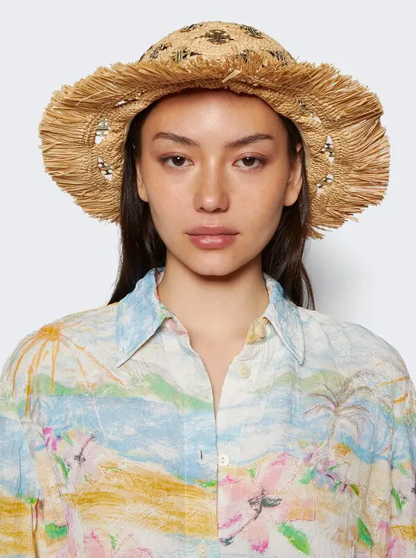 Rabanne Raffia Bob Hat