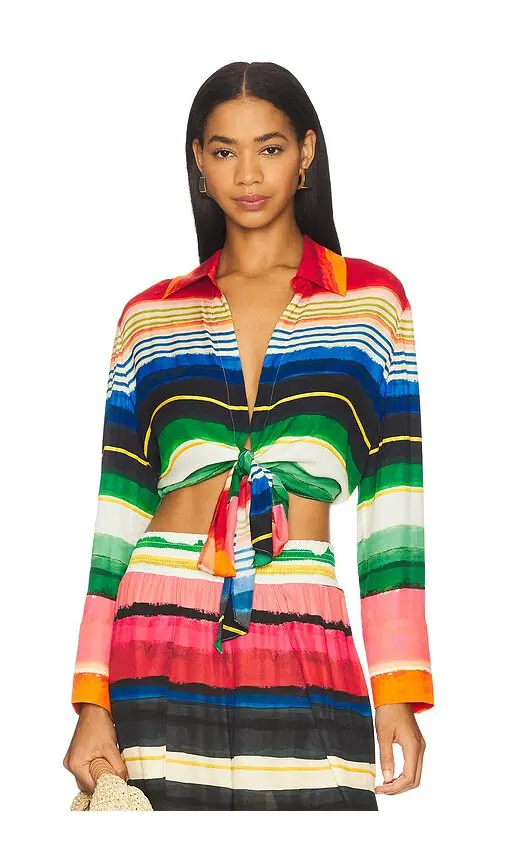 Alice + Olivia Hannon Top - Rainbow Reef