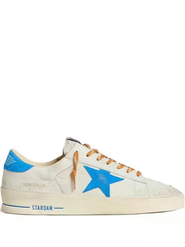 Golden Goose Stardan Star-printed Crocodile-effect Sneakers