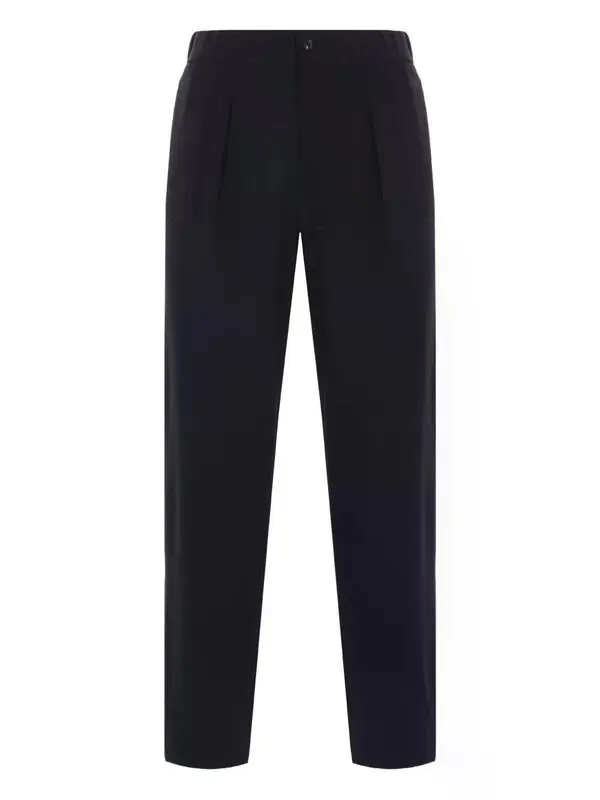 Giorgio Armani Pleated Elasticated-waist Trousers - Black