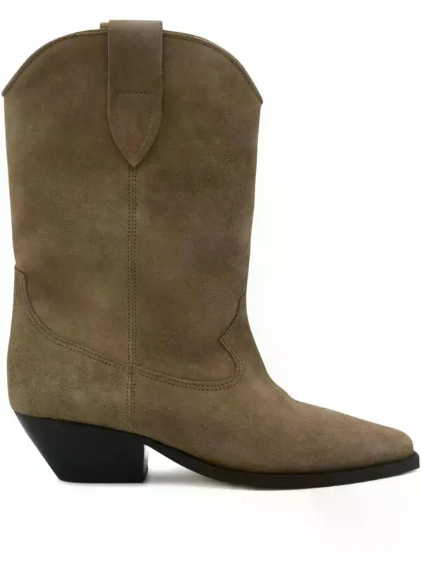 Isabel Marant Duerto Suede Cowboy Boots - Brown