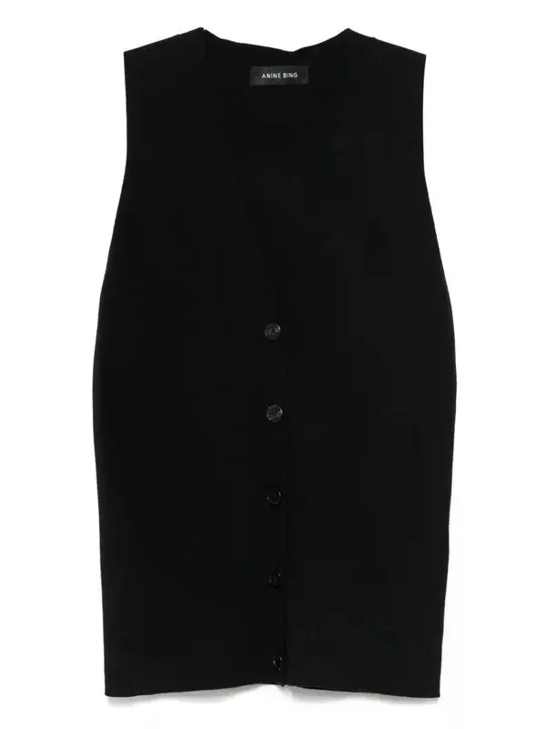ANINE BING Silk-blend Vest