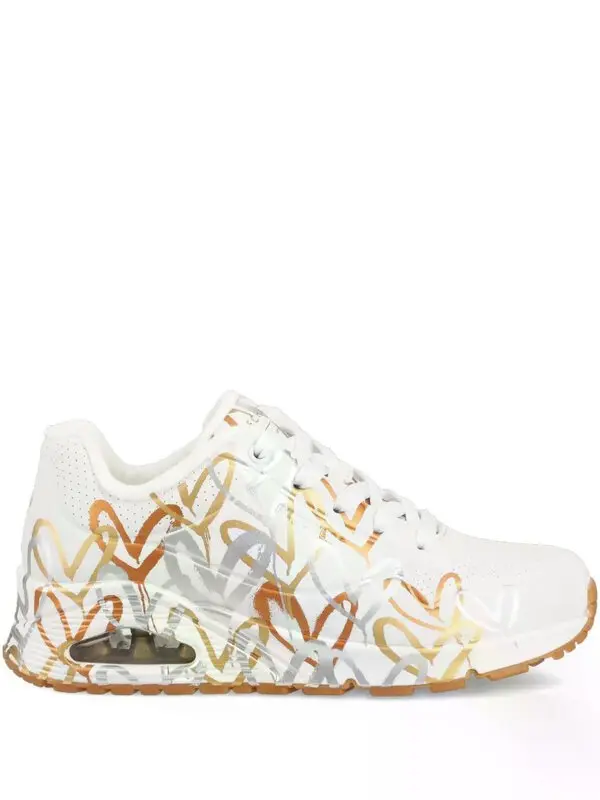 Sketchers X Jgoldcrown Uno Loving Love Heart-print Sneakers - White