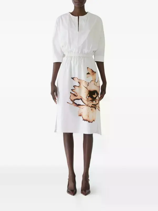 JASON WU Floral-print Midi Dress - White