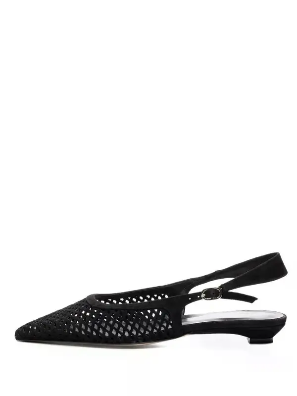 POCHE PARIS Perforated Slingback Flat Pumps