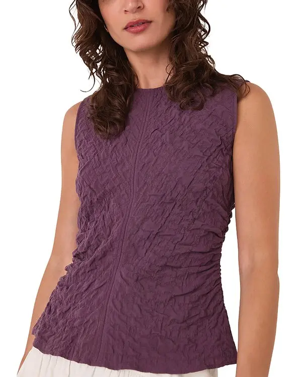Whistles Textured Tank Top - Plum