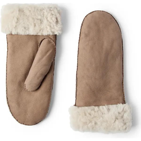 Brunello Cucinelli Shearling Mittens - Hazelnut