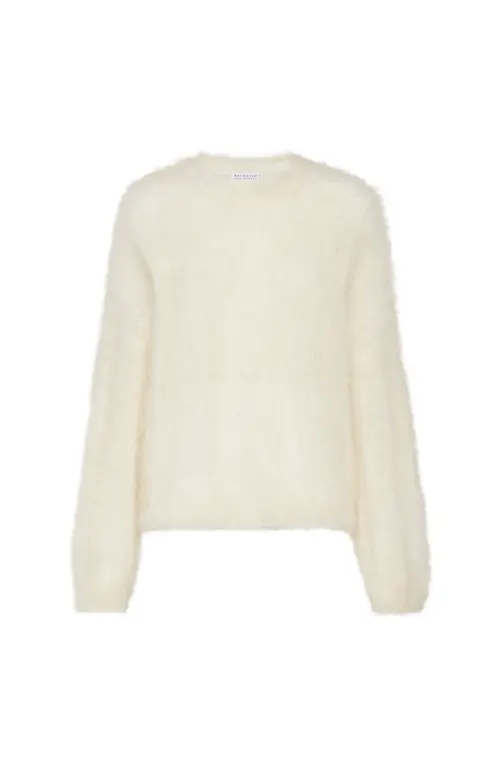 Brunello Cucinelli Mohair And Silk Sweater - Butter