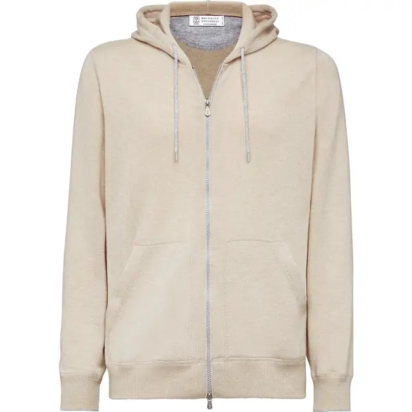 Brunello Cucinelli Cashmere Zip-up Cardigan - Sand