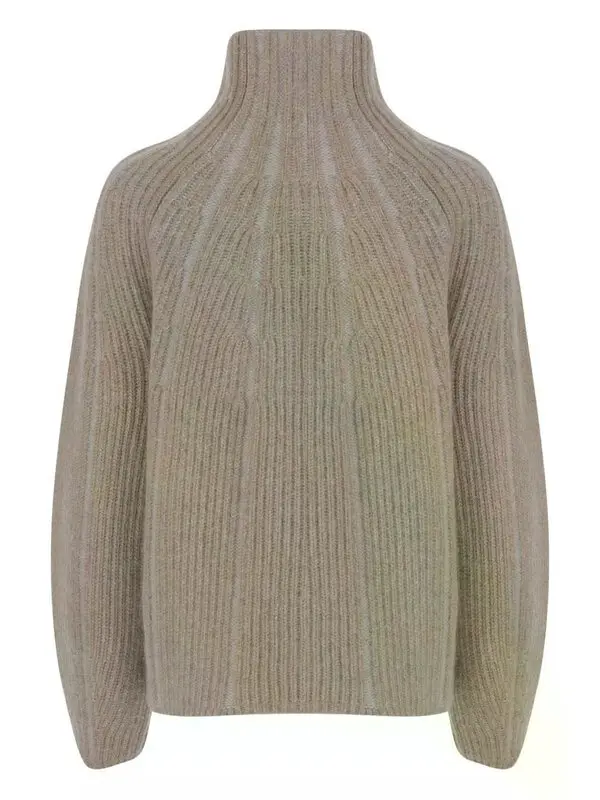 Giorgio Armani High-neck Ribbed Sweater - Neutrals