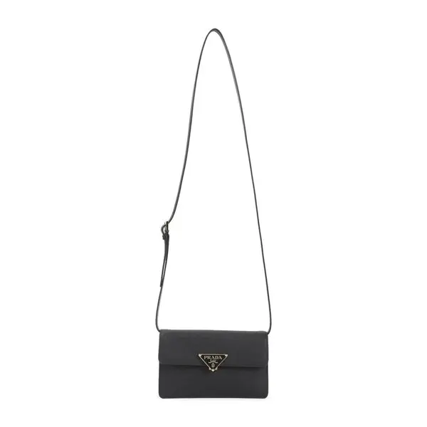 Prada Calf Leather Handbag - Black