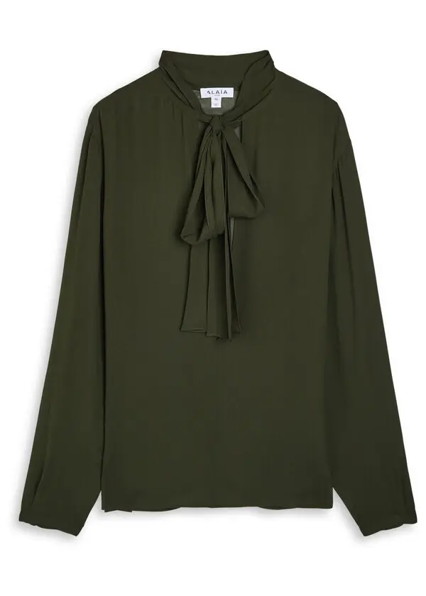 Alaïa Semi-sheer Chiffon Blouse