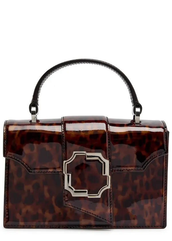 MALONE SOULIERS Audrey Mini Printed Top Handle Bag - Leopard