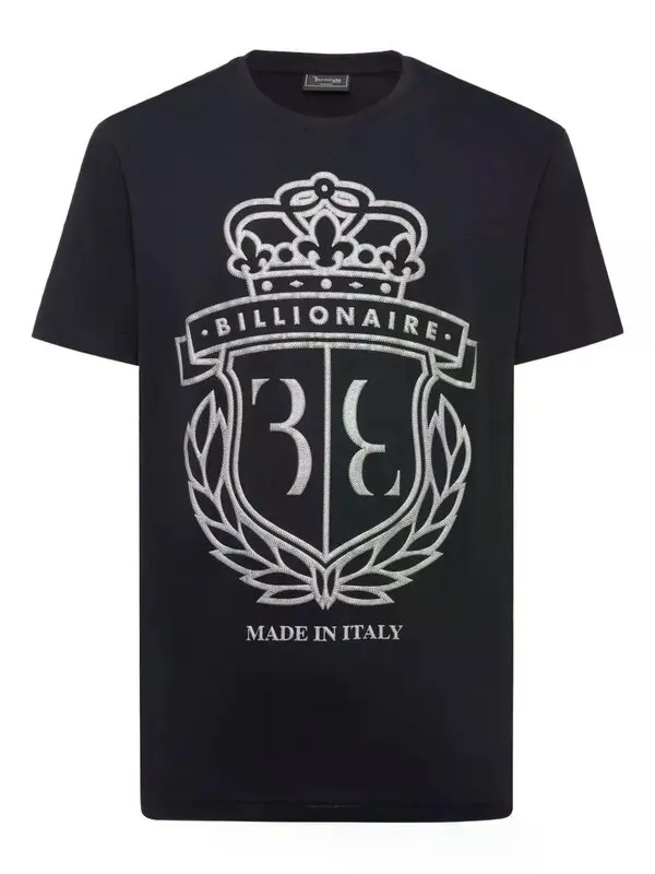 BILLIONAIRE Crest Round-neck T-shirt - Blue