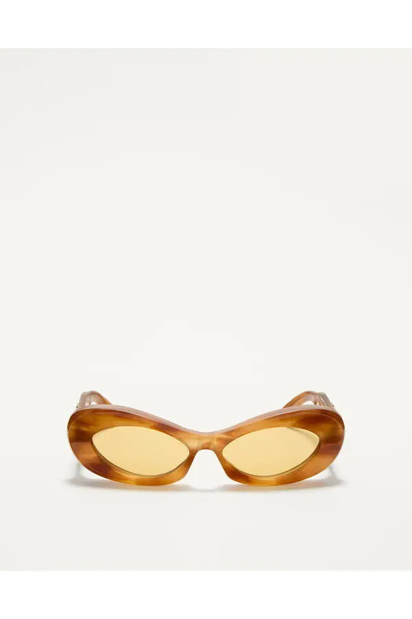 Valentino Garavani Narrow Oval Acetate Frame - Beige