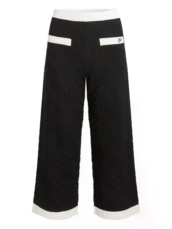 Karl Lagerfeld Contrast-piping Knitted Trousers