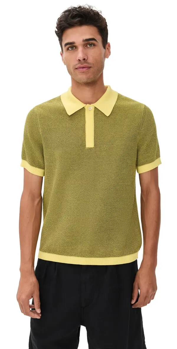 AWET Girma Knit Polo - Yellow