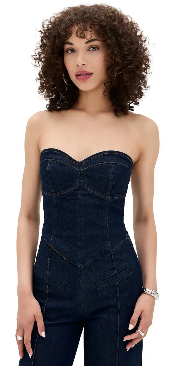 REFORMATION Kamila Denim Top