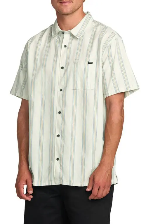 BILLABONG Sundays Jacquard Short Sleeve Button-up Shirt - Silver