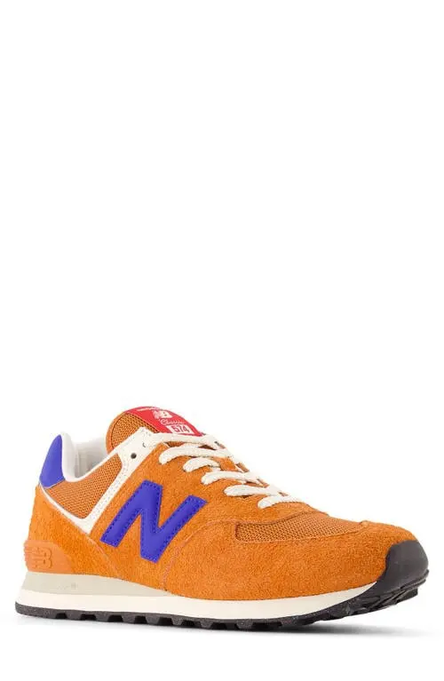 NEW BALANCE 574 Gender Inclusive Sneaker - Sienna/blue Gemstone