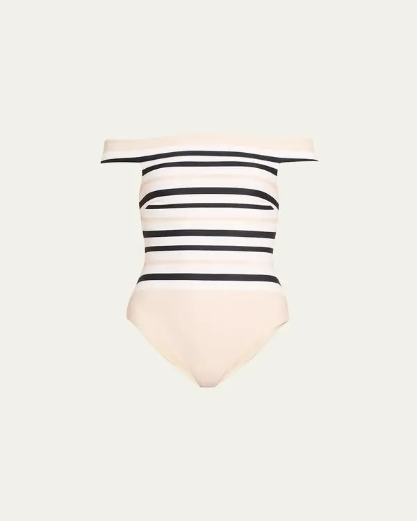 Simkhai Walker Off-shoulder One-piece Swimsuit