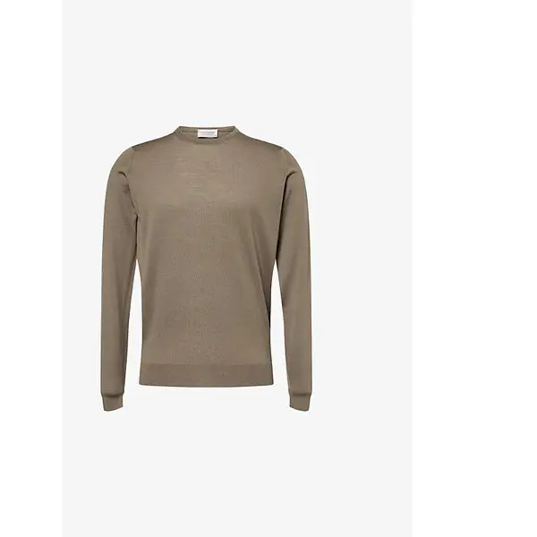 John Smedley Lundy Crewneck Wool Jumper - Mansfield Green