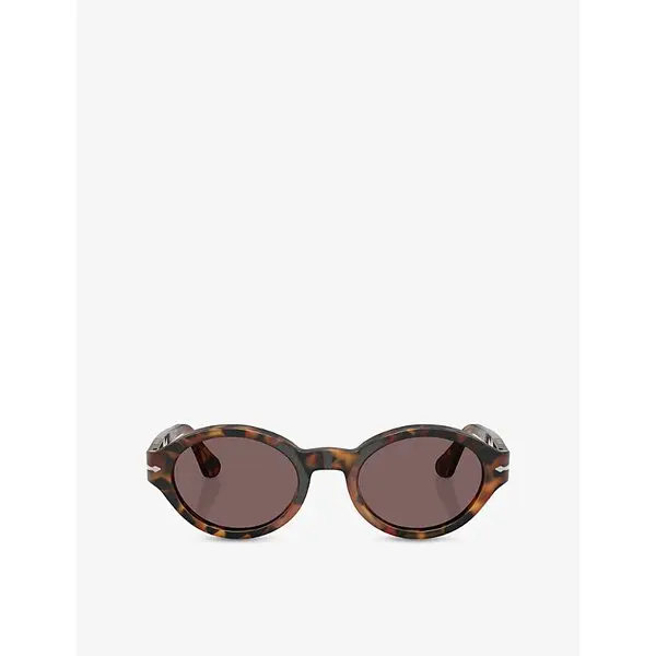 Persol Po3378s Loris Oval-frame Sunglasses - Brown
