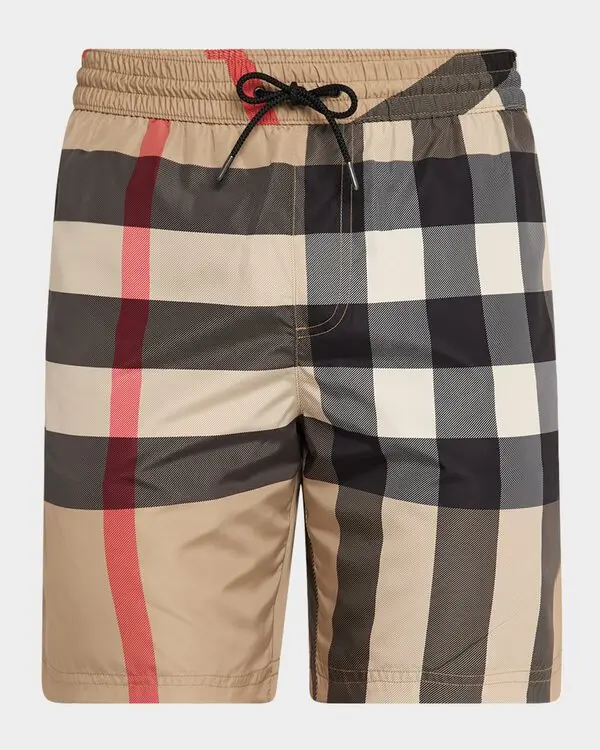 Burberry Check Swim Shorts - Archive Beige Ip Chk