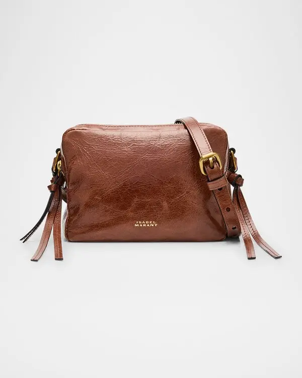 Isabel Marant Wardy Leather Camera Crossbody Bag - 50cl Chocolate