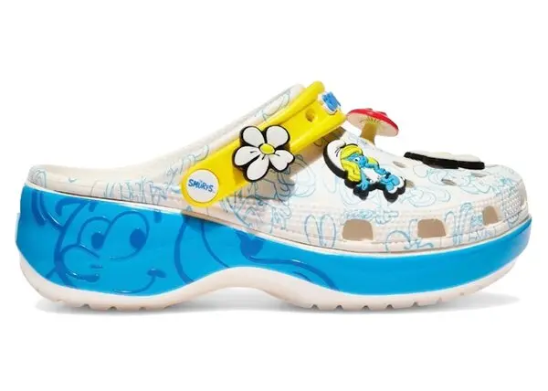CROCS Classic Platform Clog The Smurfs
