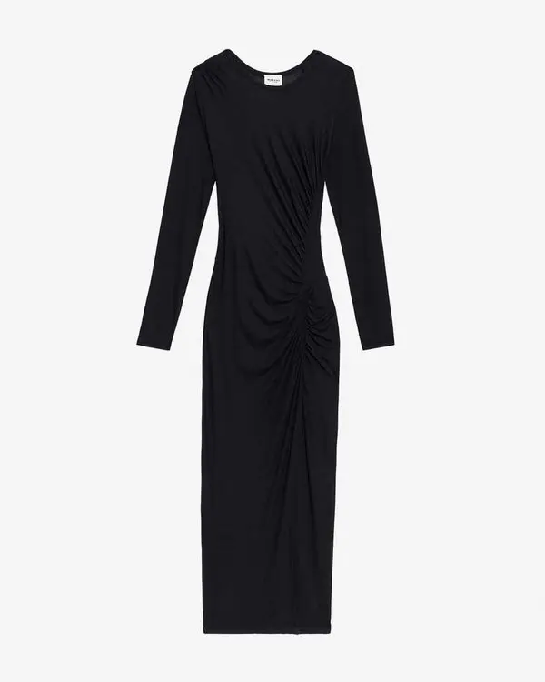 MARANT ETOILE Jelina Long Jersey Dress - Black