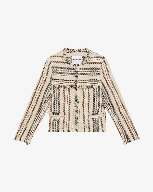 MARANT ETOILE Izaria Striped Jacket - Ecru