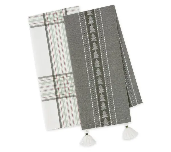DESIGN IMPORTS Set Of 2 Balsam Fir Kitchen Towe Ls