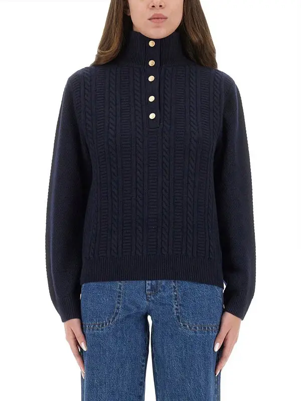 A.p.c. Thea Virgin Wool Shirt - Blue