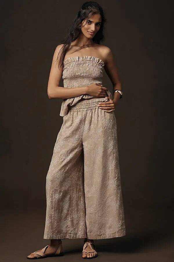 THE SOMERSET COLLECTION BY ANTHROPOLOGIE The Somerset Jacquard Pull-on Pants