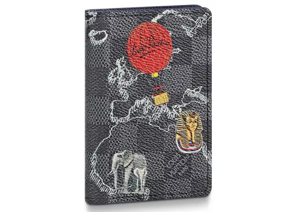 LOUIS VUITTON Pocket Organizer Damier Graphite Map