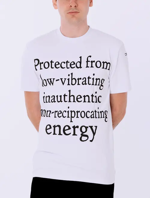 DAI MODA Protect Energy Crew Neck T-shirt - White