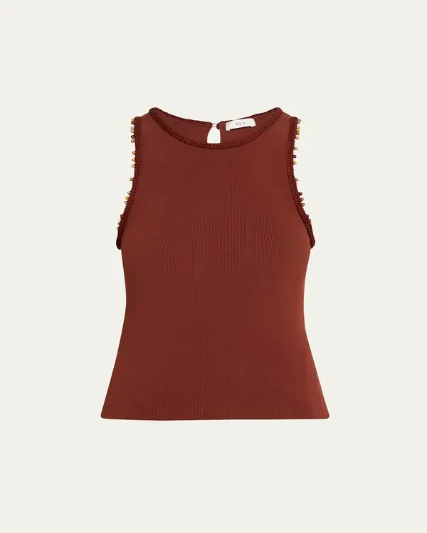 A.L.C. Nelly Bead-trim Tank Top