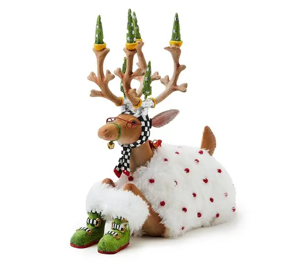 MACKENZIE-CHILDS Dash Away Sitting Blitzen Rein Eer Figure