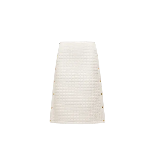 Moncler Square-quilted Padded Midi Skirt - Beige