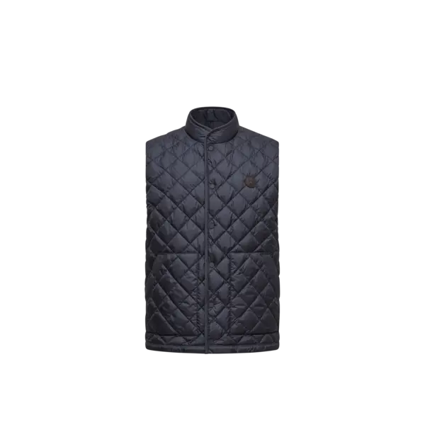 Moncler Lycope Diamond-quilted Down Vest - Blue