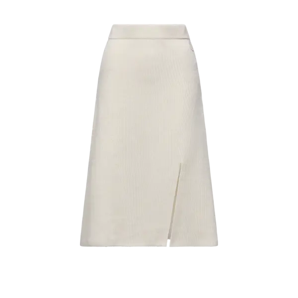Moncler Wool And Cashmere Midi Skirt - White